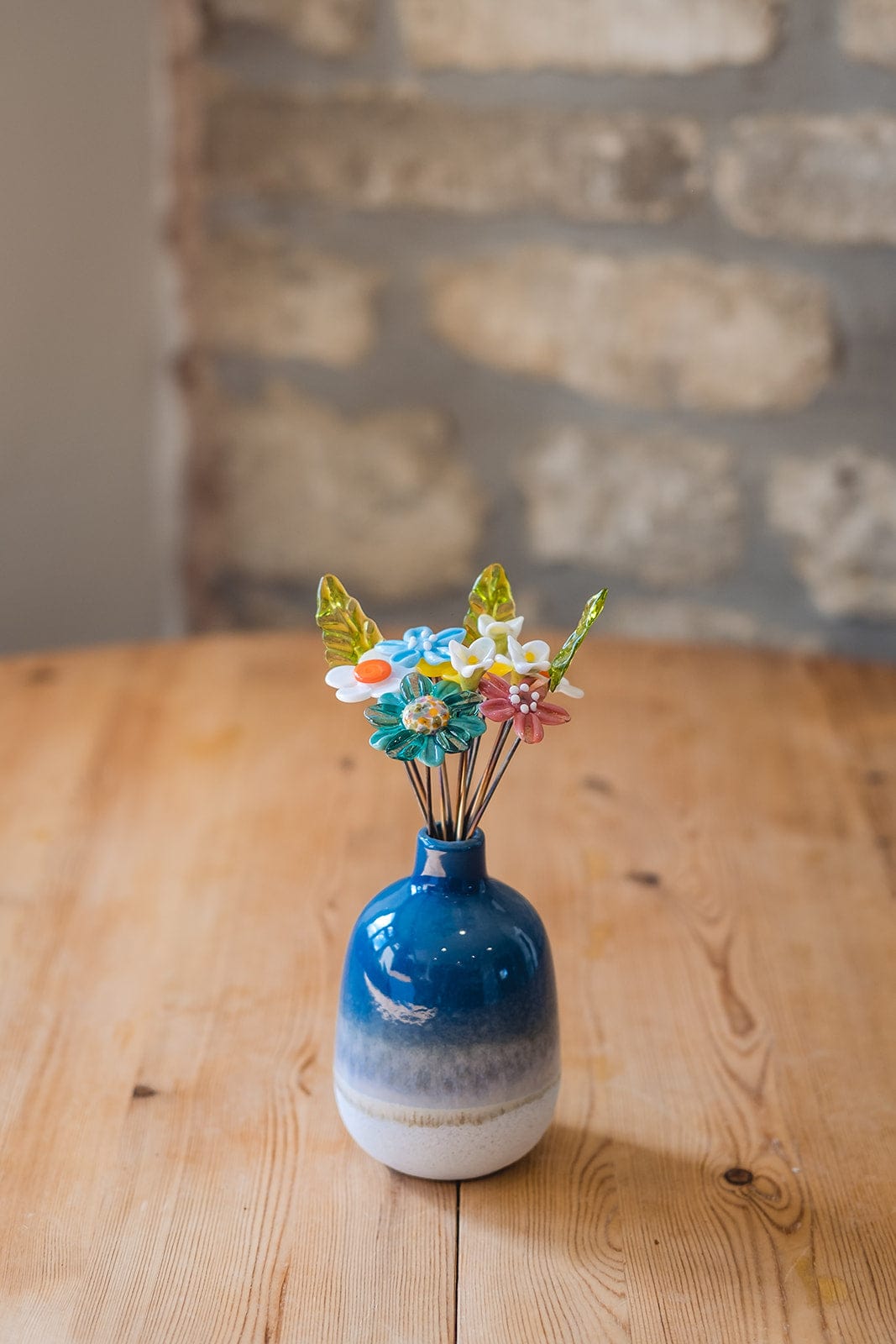 Bright and Blue Glass Flower Bouquet | Glass Ornament – theglassflorist