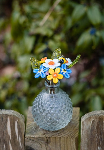 Spring Blooms Glass Flower Bouquet